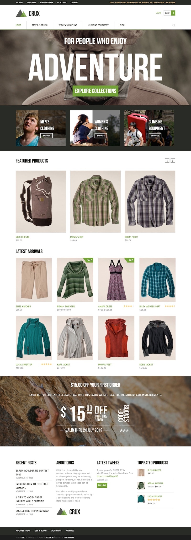 CRUX WooCommerce WP Theme | Themes Directory