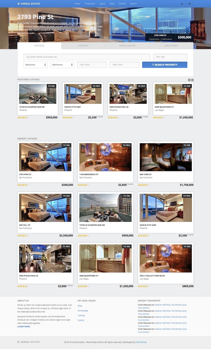 Unreal Estate WP Real Estate Theme | Themes Directory