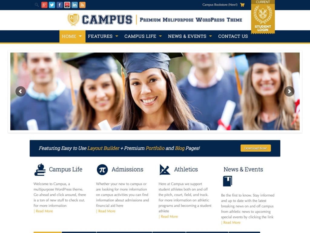 Campus Education WP Theme | Themes Directory