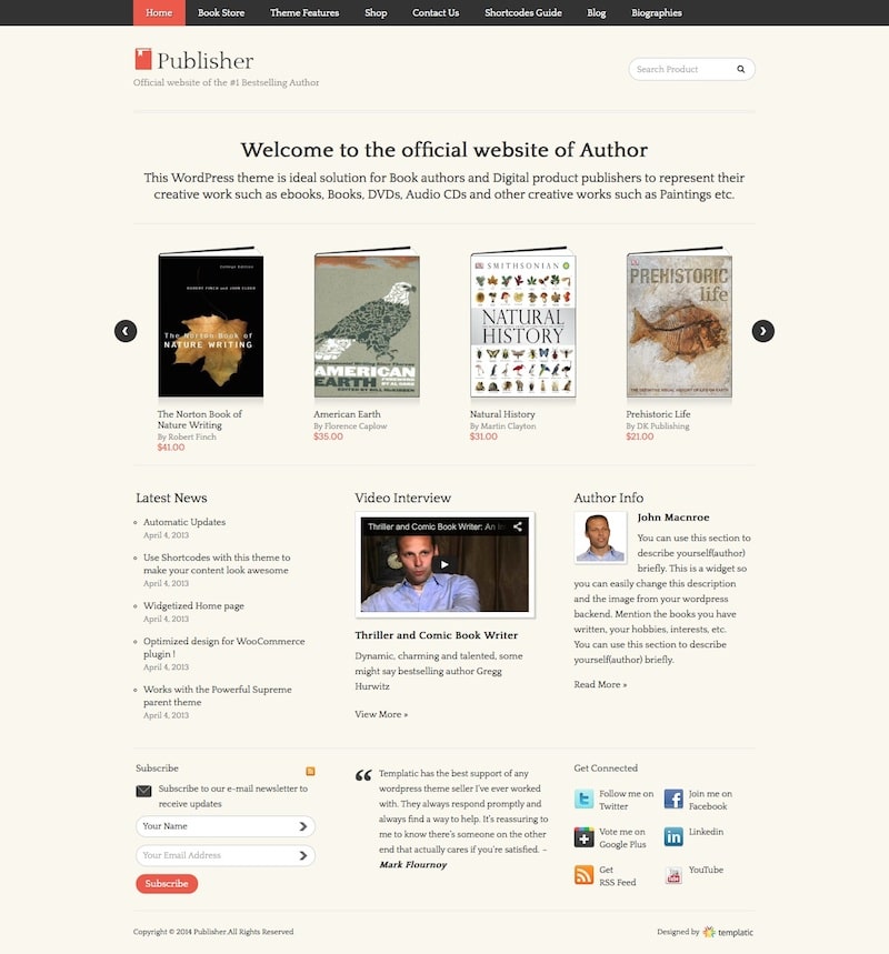 Publisher WooCommerce WP Theme | Themes Directory