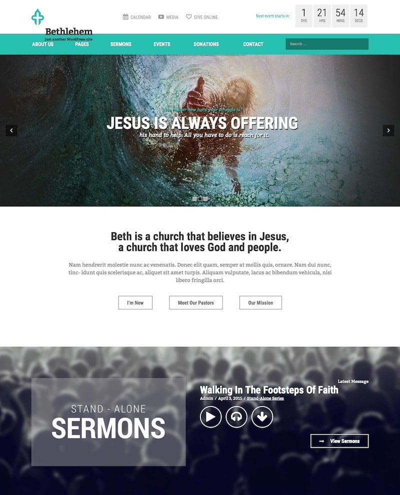 Bethlehem Church WordPress Theme | Themes Directory