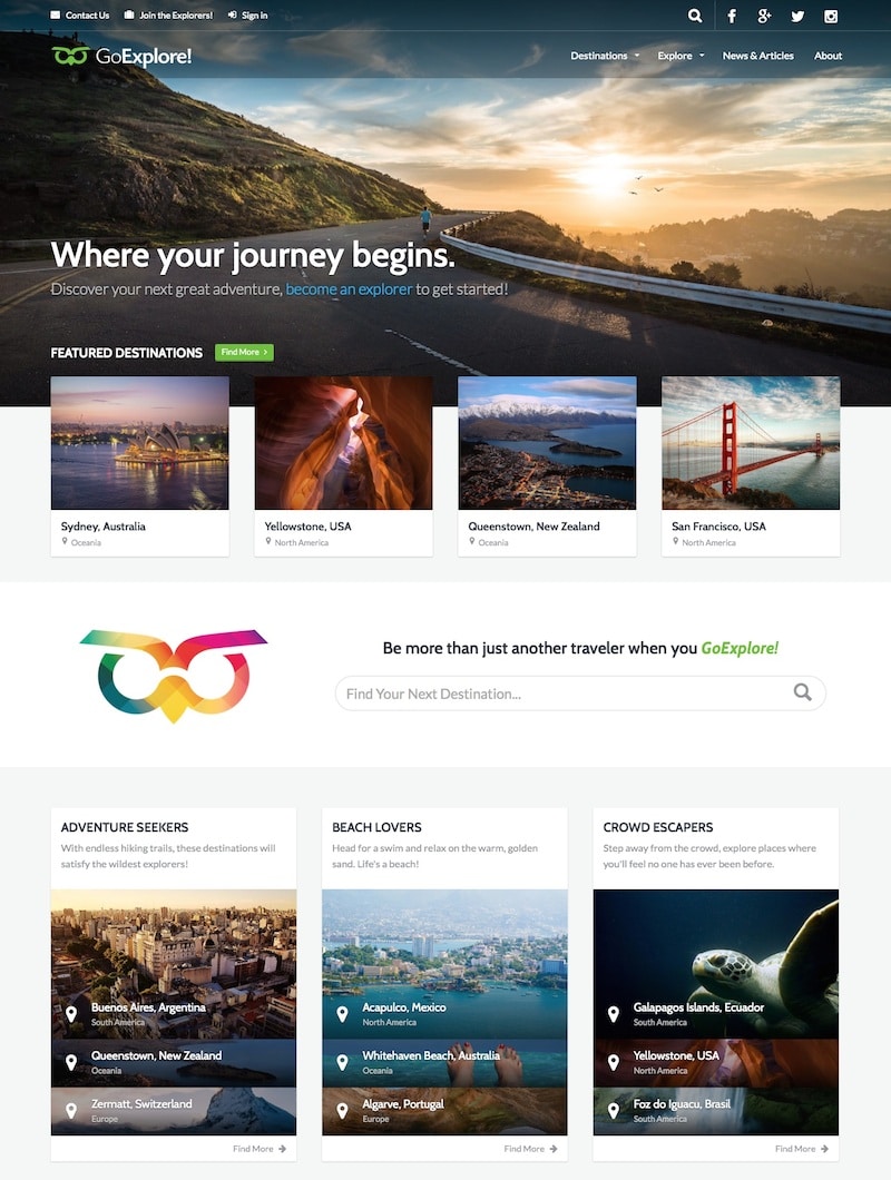 GoExplore Hotel WordPress Theme | Themes Directory