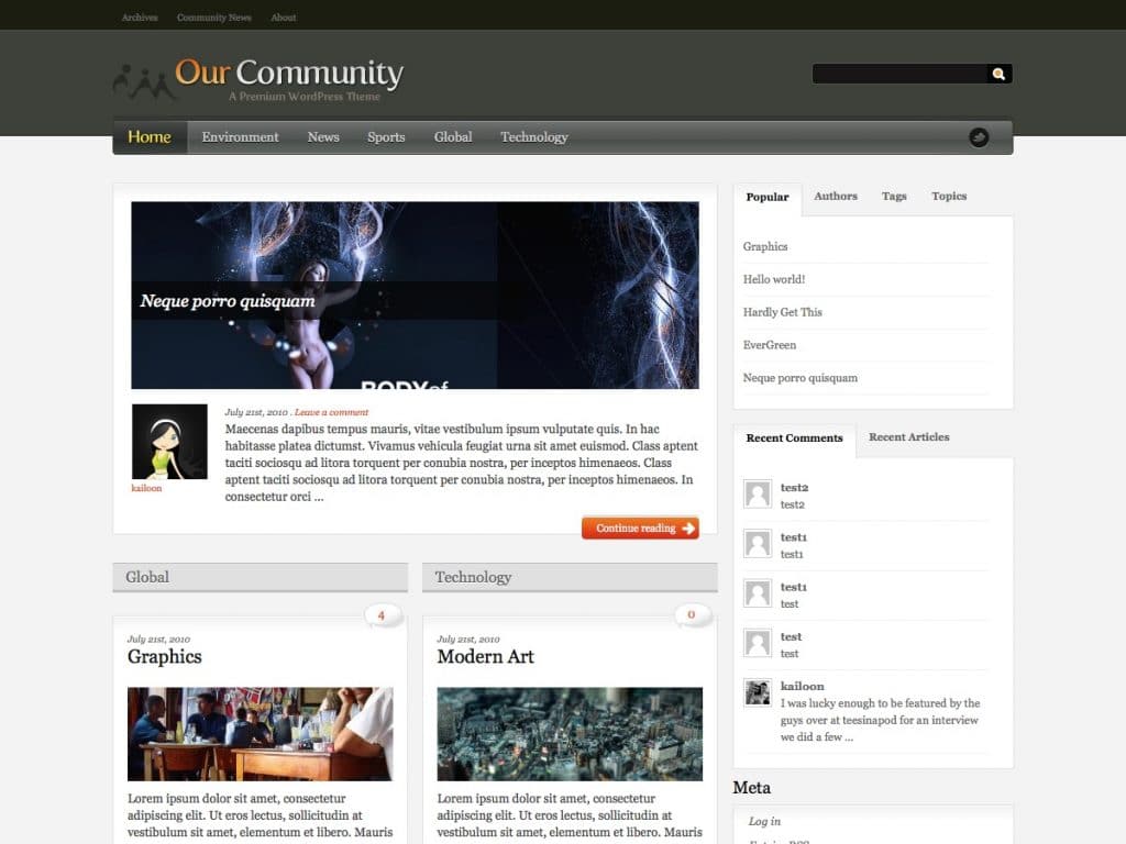 Our Community WordPress Theme | Themes Directory