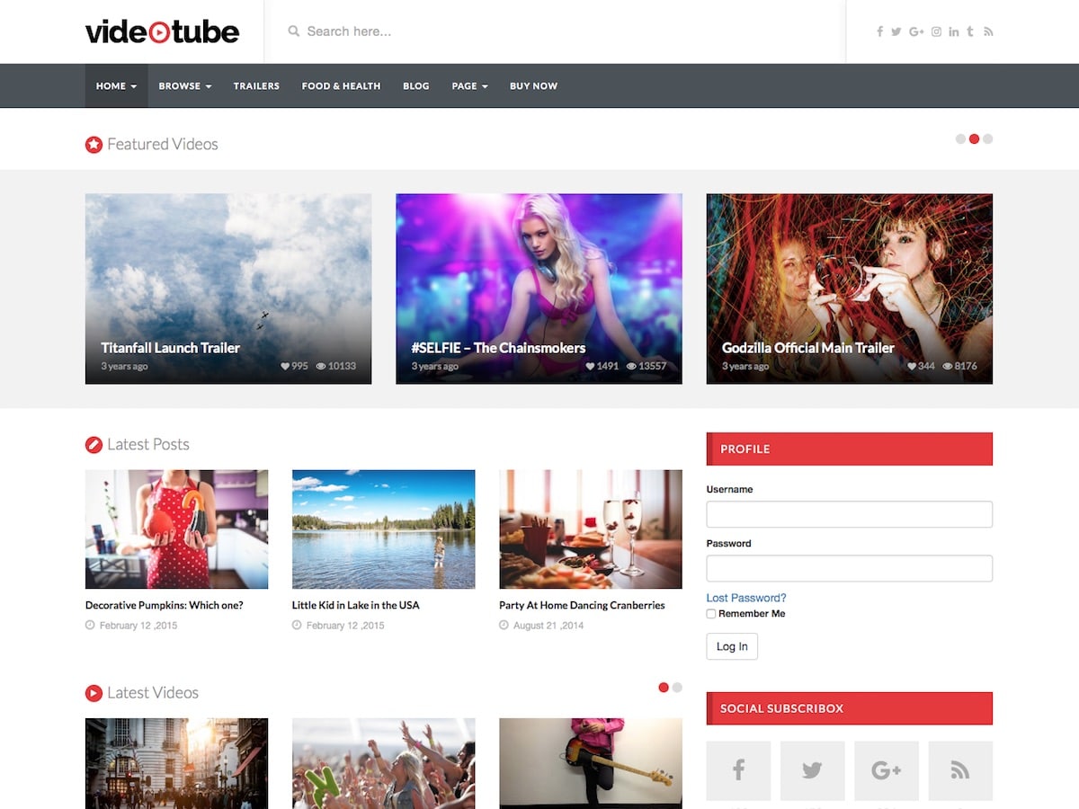 VideoTube Cool Video WordPress Theme WordPress Themes Directory