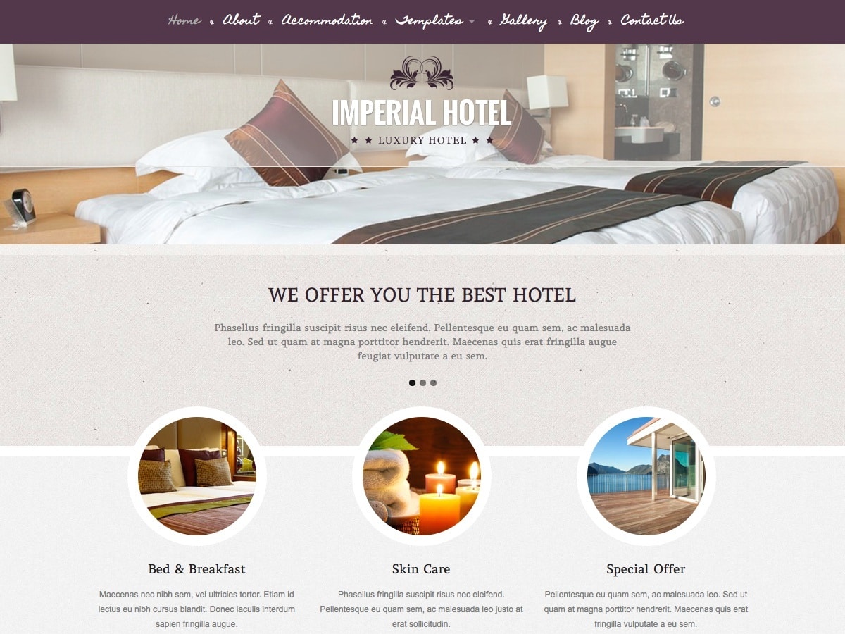 Imperial - Hotel WordPress Theme | WordPress Themes Directory